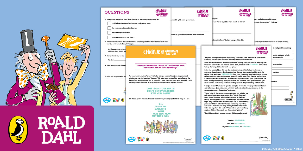 FREE! - Charlie and the Chocolate Factory: Reading Comprehension